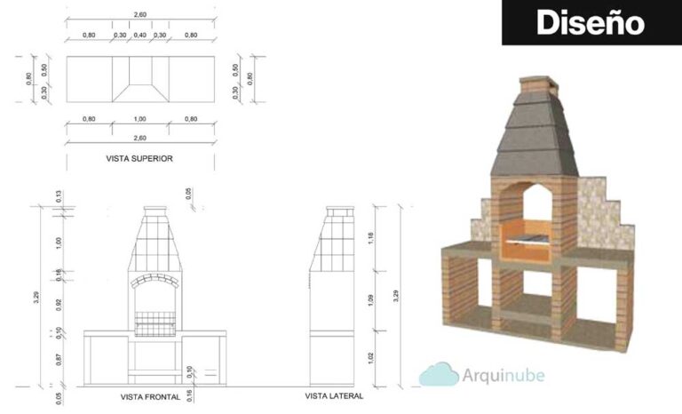 Planos de Parrillas con Medidas PDF - Arquinube
