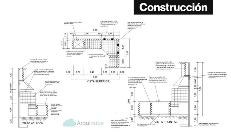 Planos de Parrillas con Medidas PDF - Arquinube